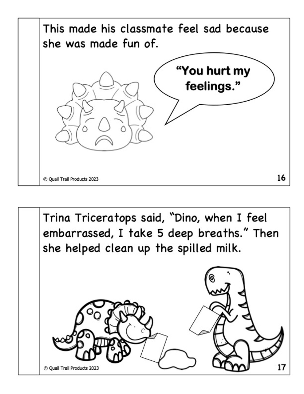 Social/Emotional Worksheets and Activities - Dinosaur Theme