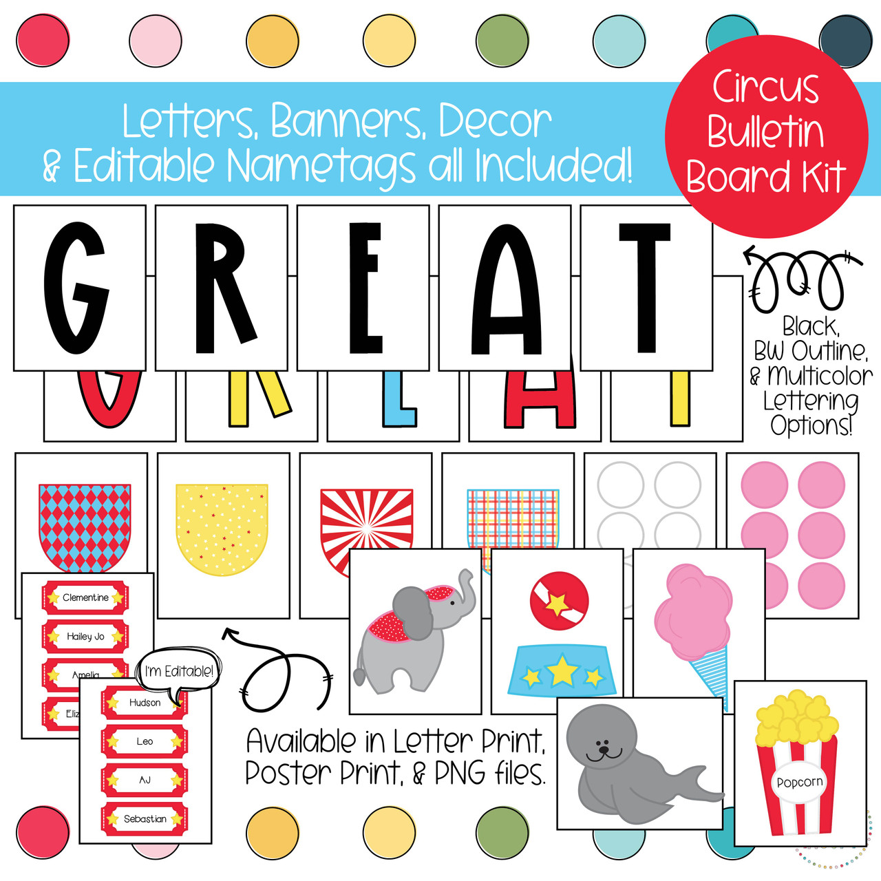 Circus Bulletin Board Kit by Creatively Taught - Amped Up Learning