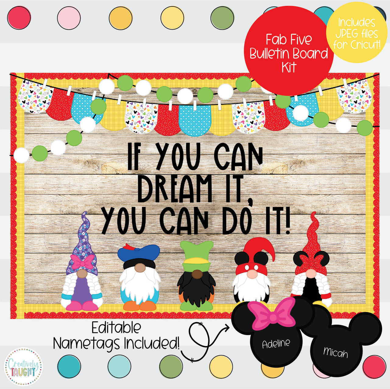 Fabulous Five - Disney Gnomes Bulletin Board Kit - Amped Up Learning