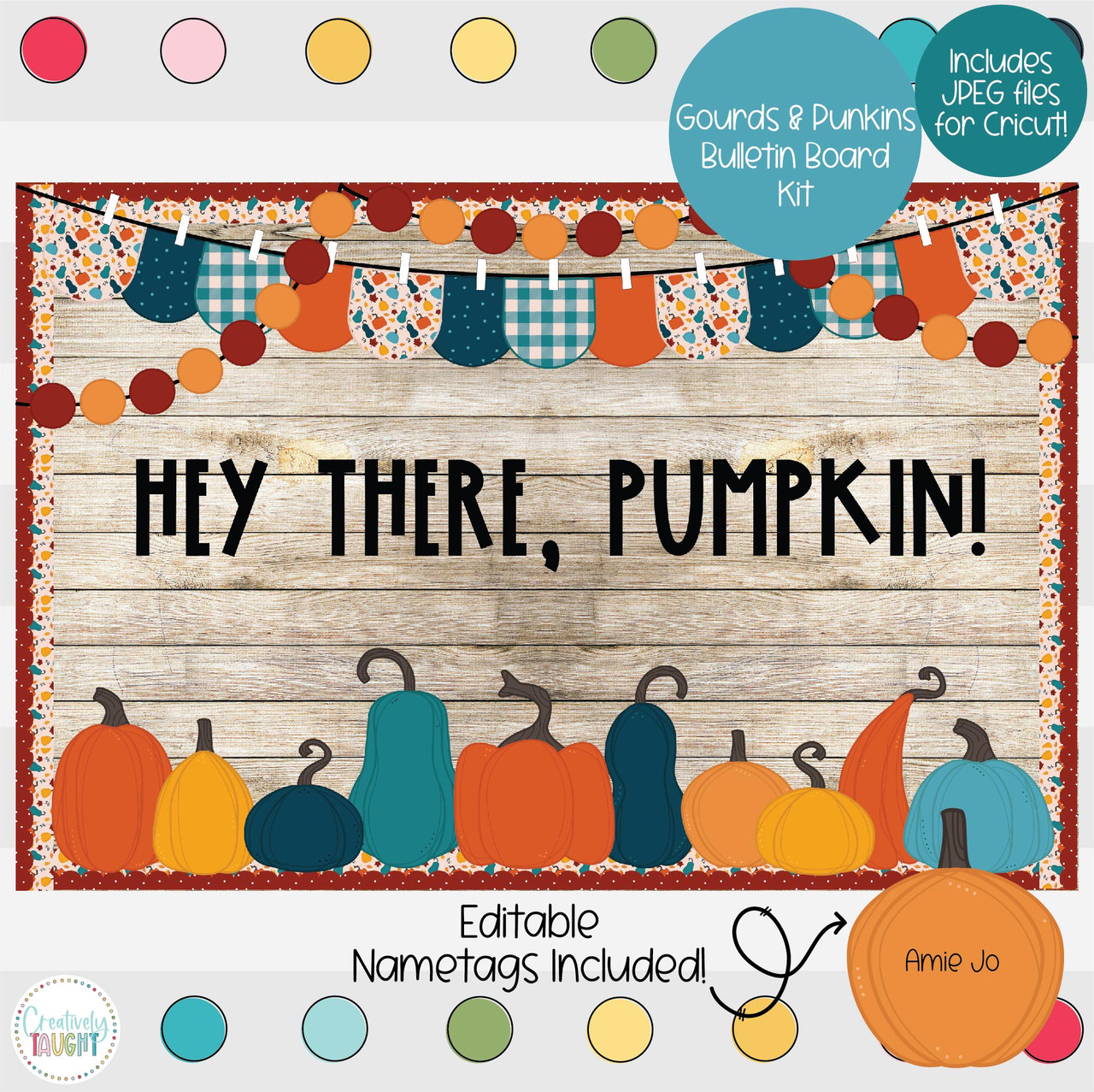Gourds and Pumpkins- Fall Bulletin Board Kit - Amped Up Learning