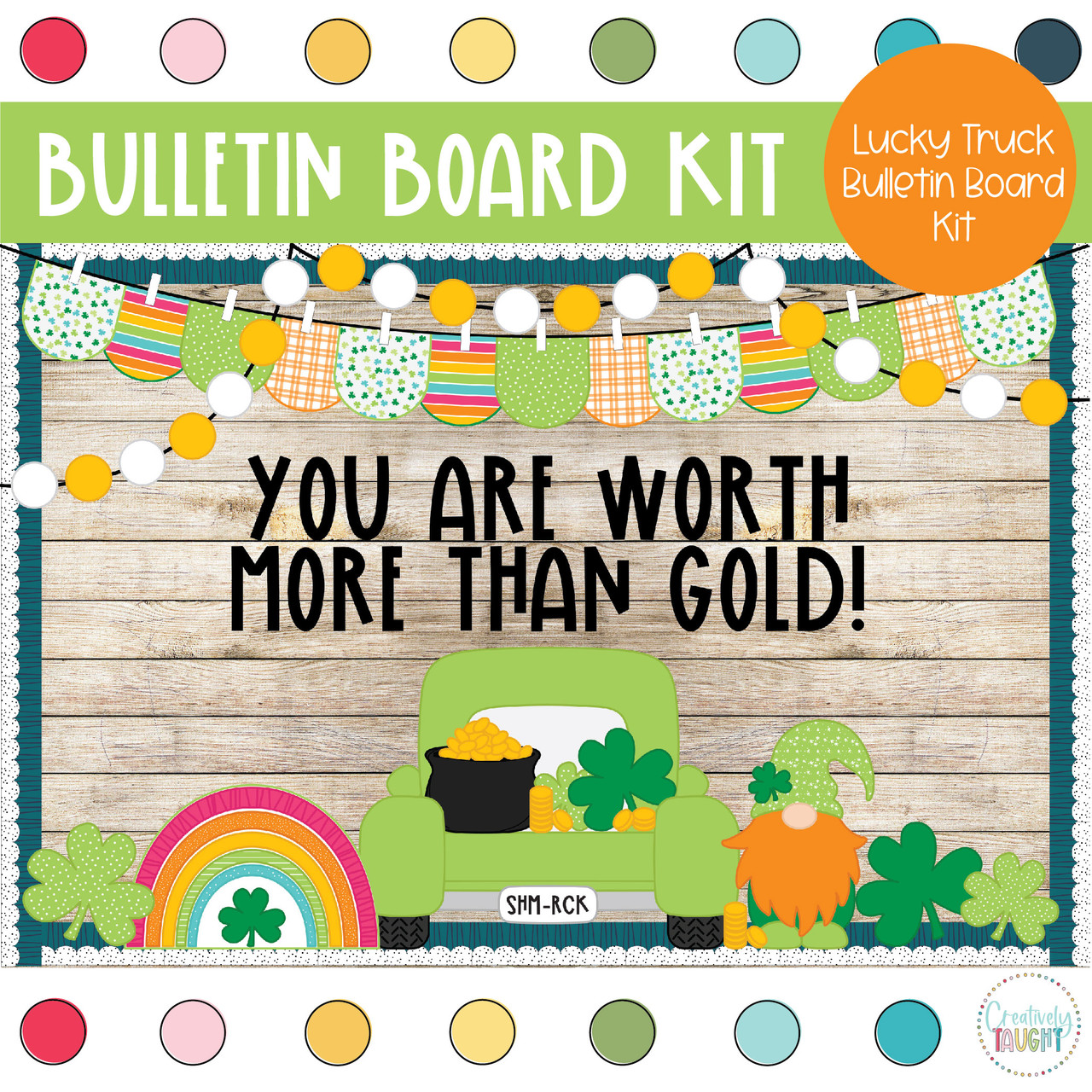 Lucky Truck - St Patricks Day Bulletin Board Kit - Amped Up Learning