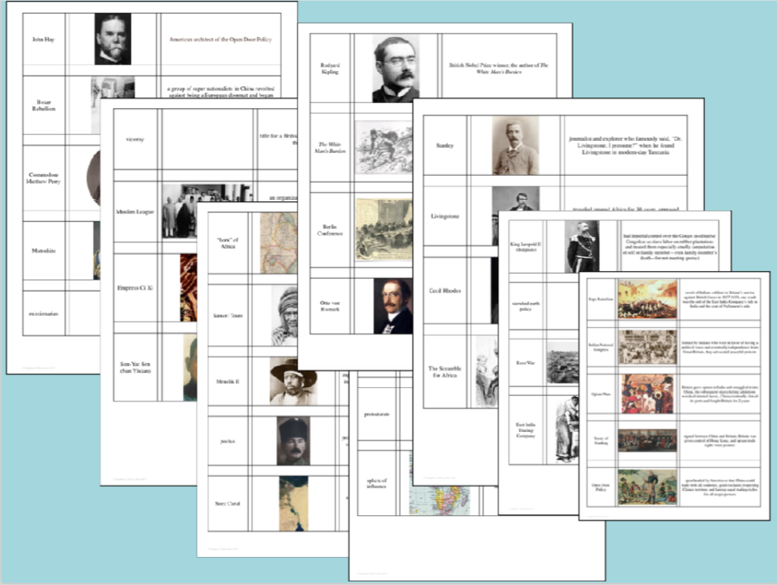 European Imperialism Vocabulary Mix and Match Review