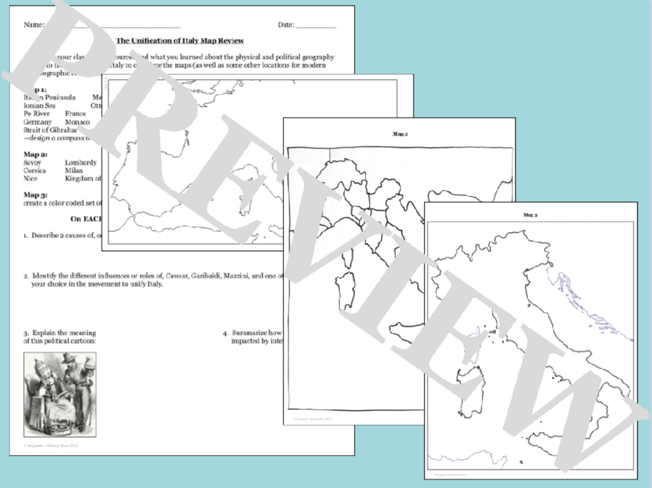 The Unification of Italy Map Review