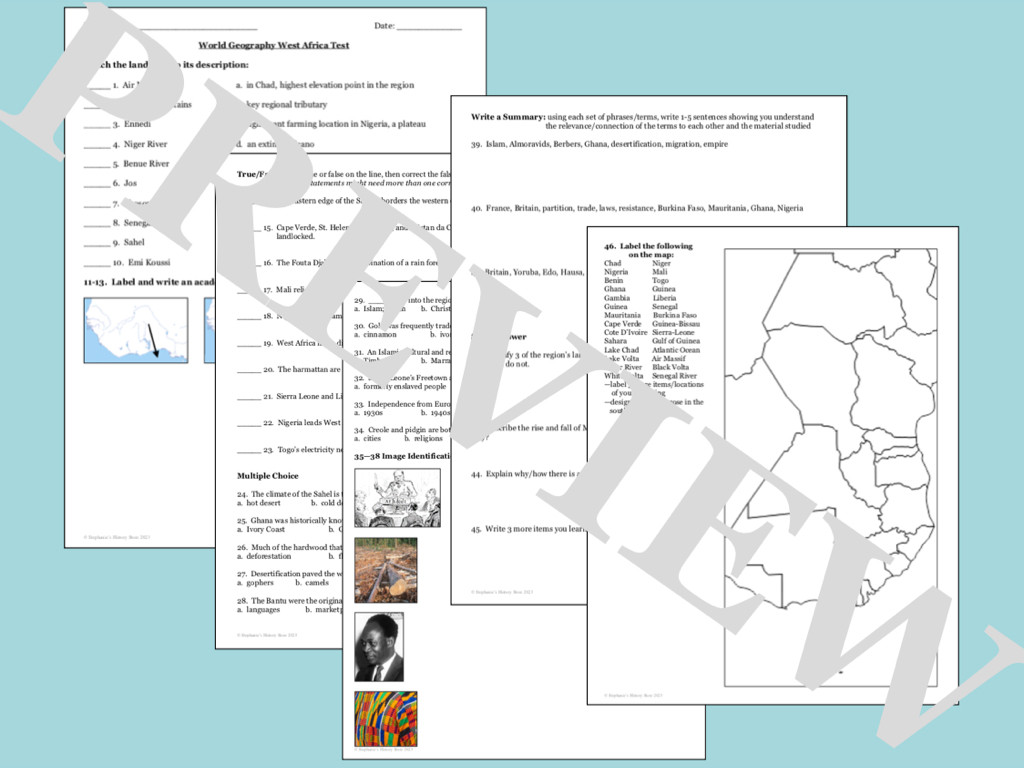 West Africa World Geography Bundle