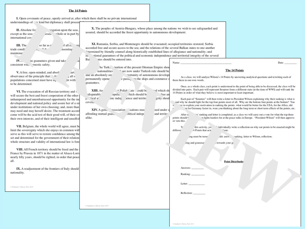 World War 1 Primary Source Analysis Bundle