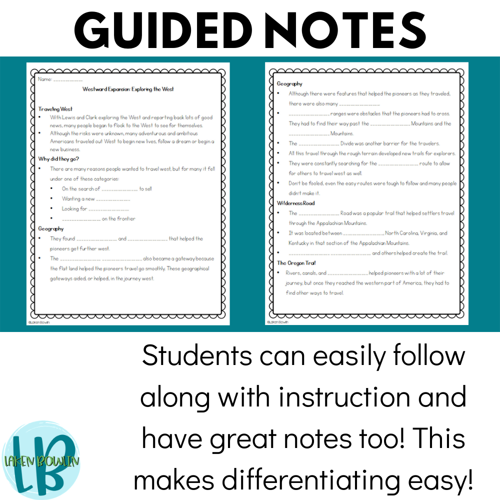 Westward Expansion PowerPoint and Notes