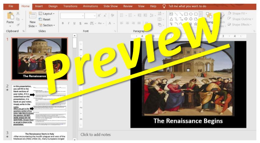 The Renaissance Begins - FREE - Amped Up Learning