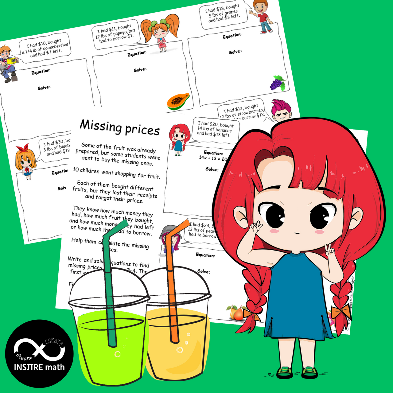 Writing and Solving Two-Step Equations from Word Problems Project Based ...