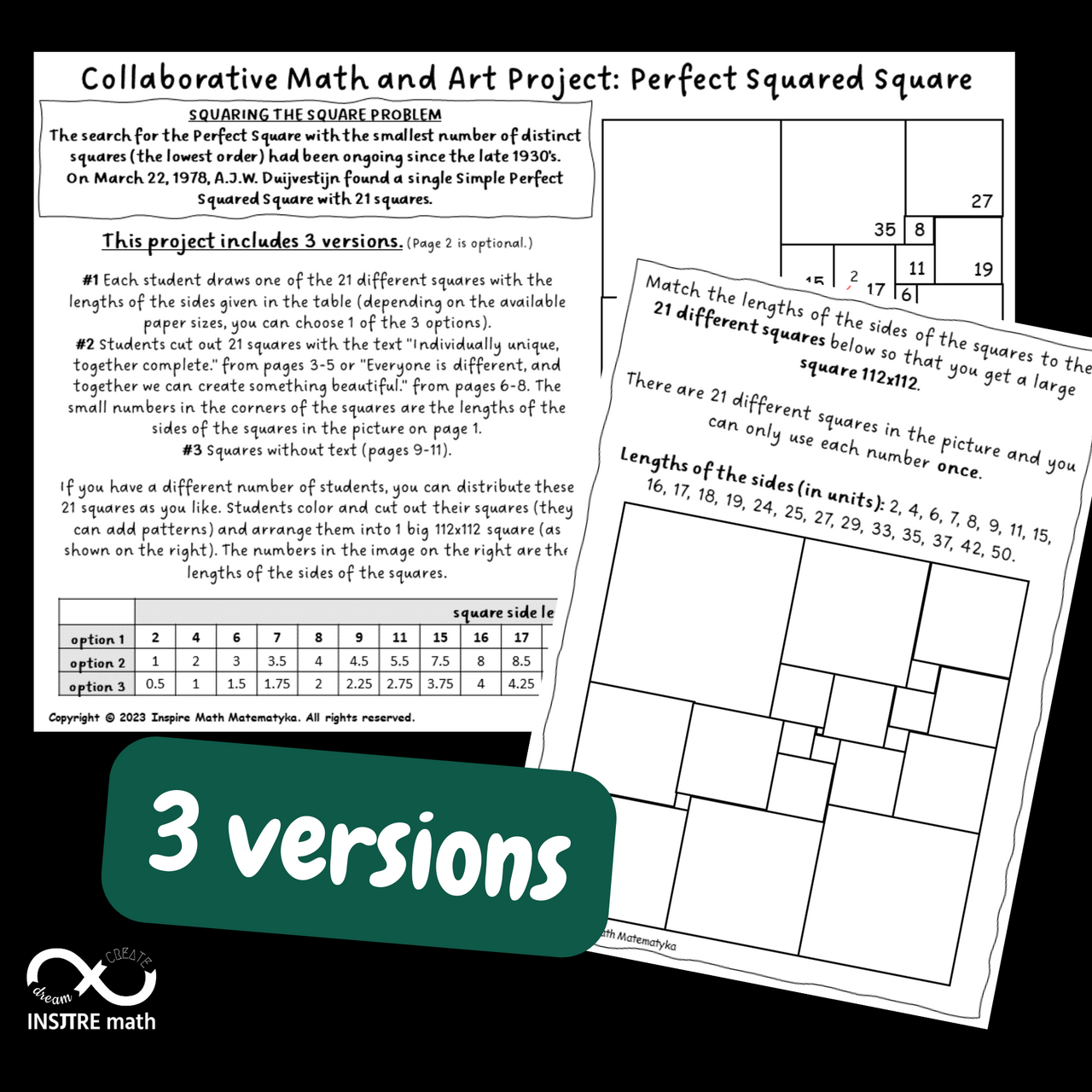 FREE End of The Year Collaborative Math and Art Project: Perfect ...