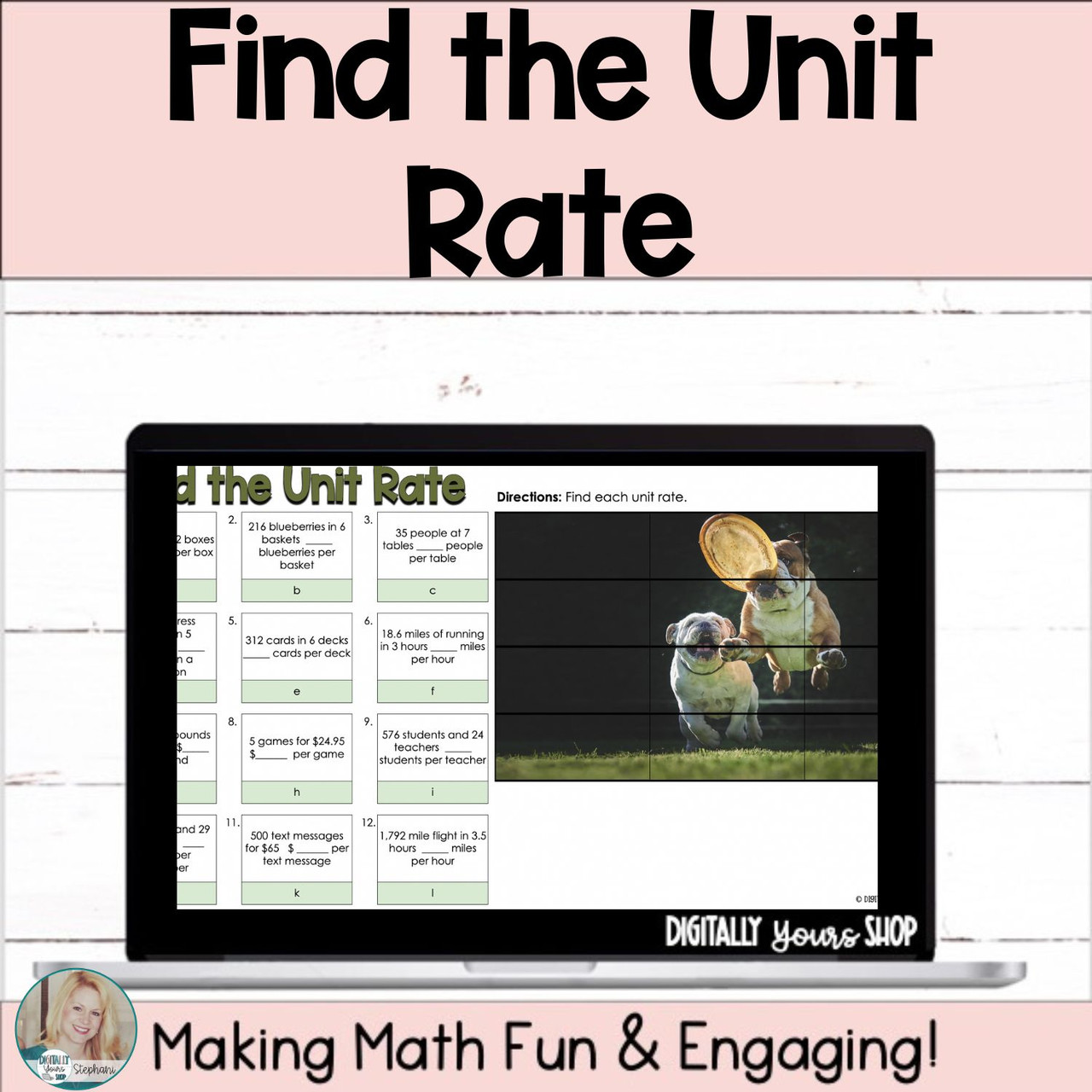 Find Unit Rate Self-Checking Digital Activity - Amped Up Learning