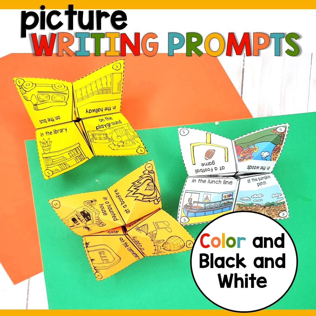 Fall Story Starters : Picture Writing Prompt Cootie Catchers
