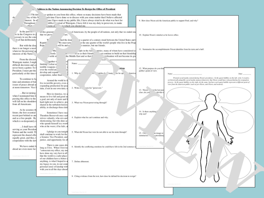 President Nixon Activities Bundle