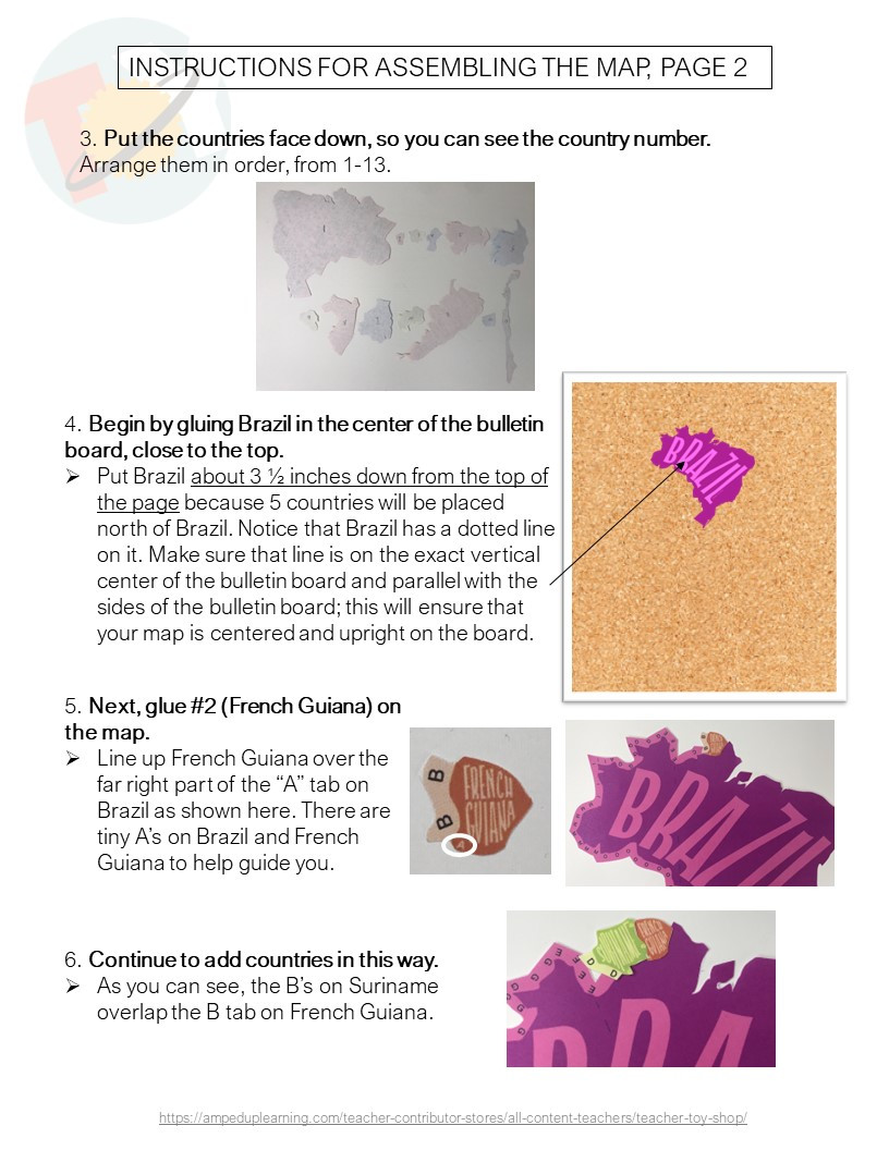 South America Geography Activity | Interactive Bulletin Board Continent ...