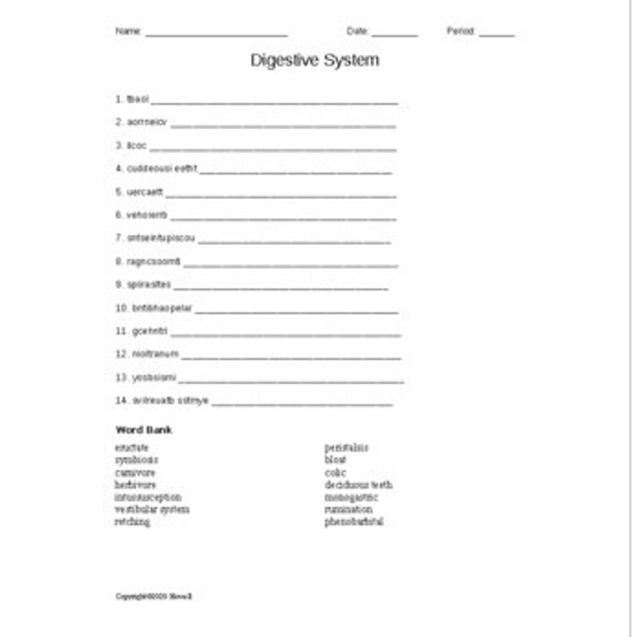 Veterinary Science Vocabulary Word Scramble Bundle Amped Up Learning