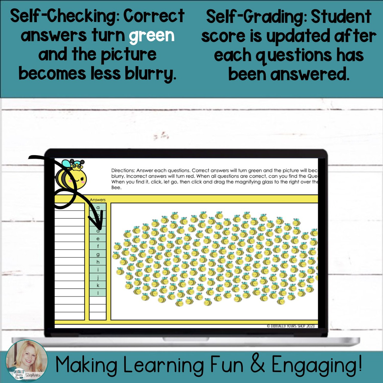 Editable - Self-Checking Self-Grading I Spy Template - Digital Activity ...