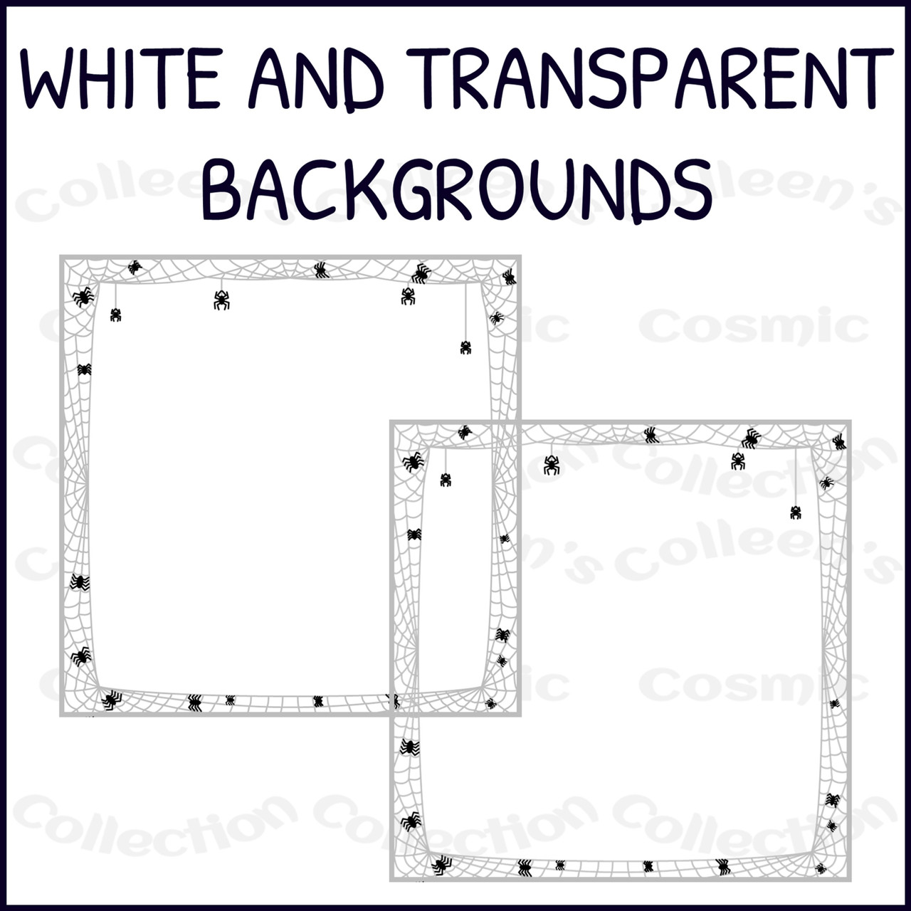 Spider Web Borders Halloween Clipart