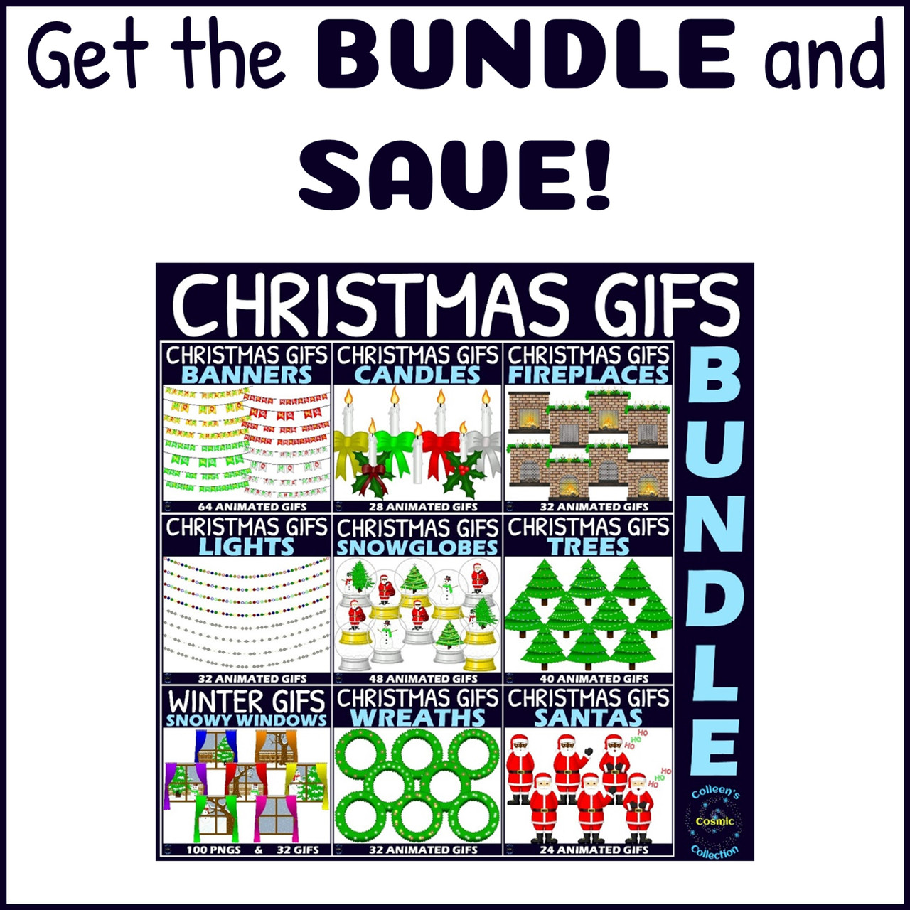 Christmas Snow Globes GIFs - Animated Christmas Clipart