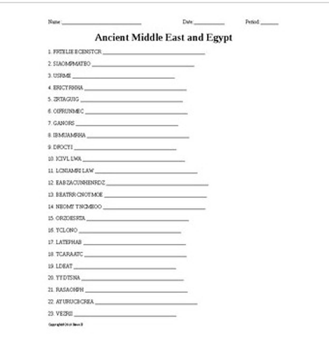 World History Vocabulary Word Scramble Review Bundle - Amped Up Learning