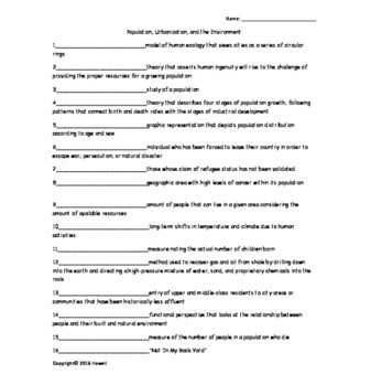 Sociology Vocabulary Quizzes or Worksheets Review Bundle - Amped Up ...