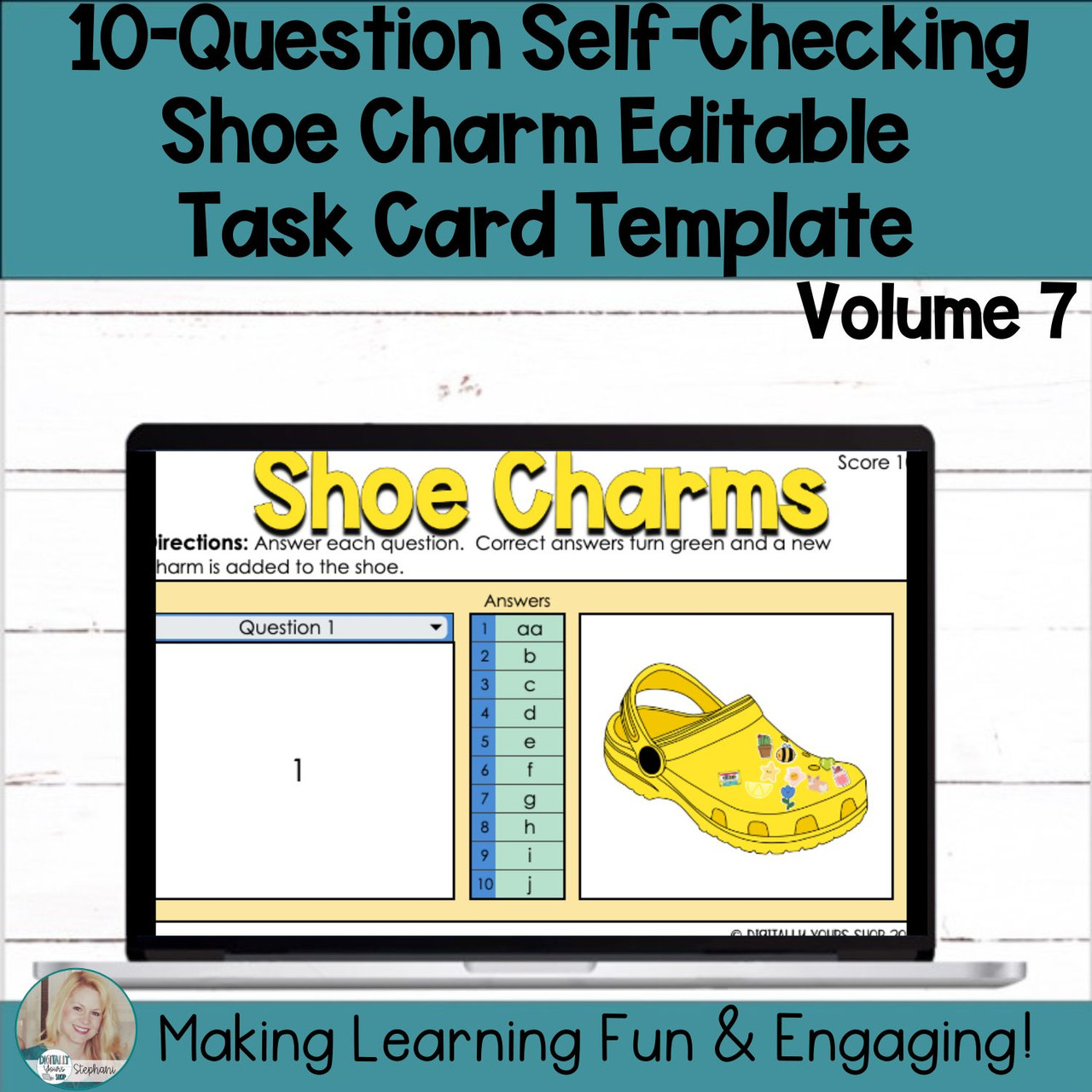 Editable Self-Checking Task Card Template - Digital Resource Vol. 7 ...