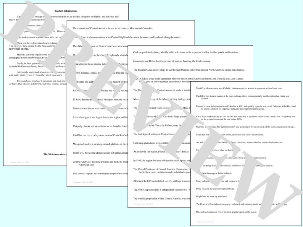 Geography of Central America BUNDLE