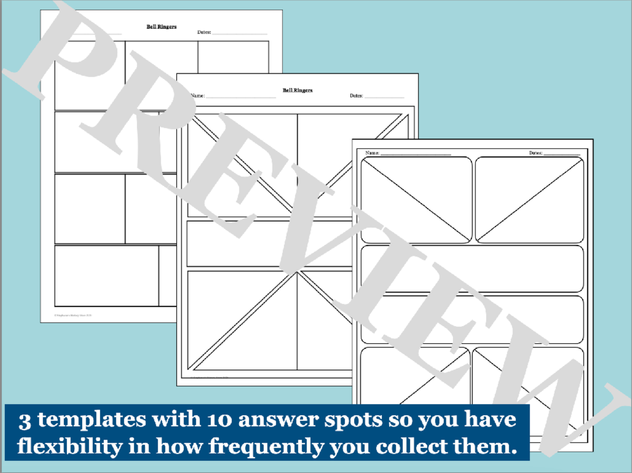 History Bell Ringer Templates and Prompts