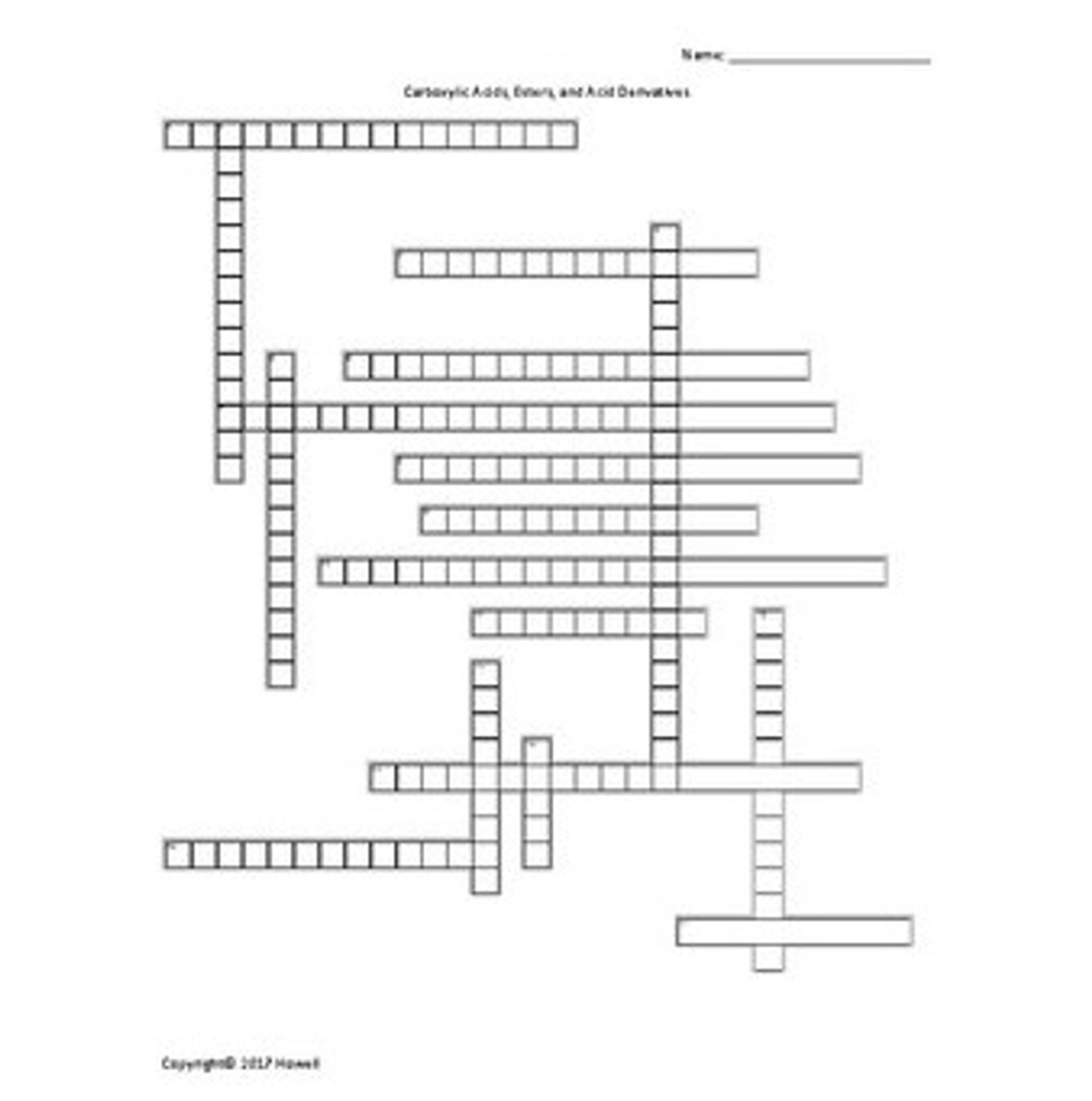 Organic Chemistry Vocabulary Crosswords Review Bundle - Amped Up Learning