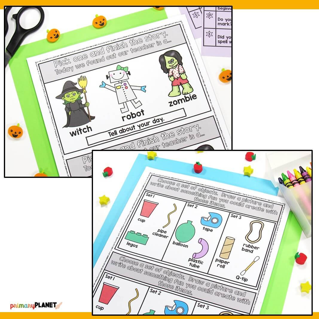 October Writing Prompts with Picture Choices - Pick a Prompts