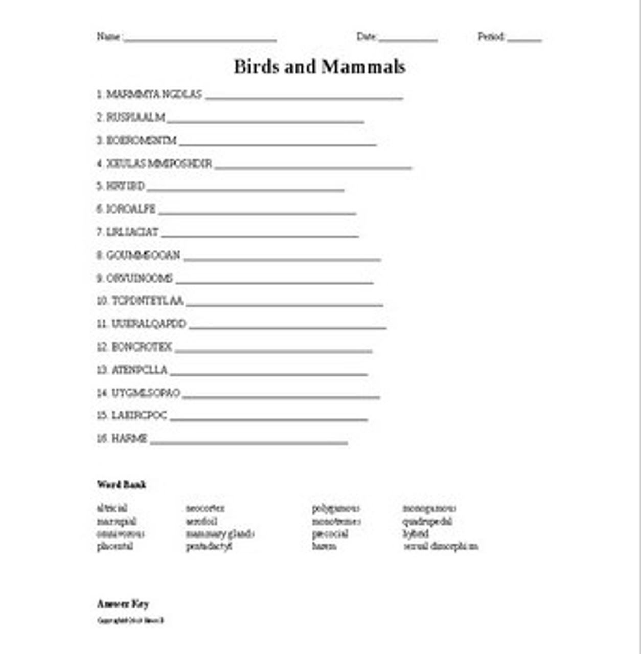 Middle School Life Science Vocabulary Review Bundle Amped Up Learning