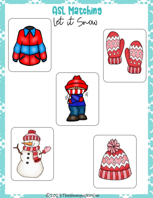 ASL Winter File Folder Games