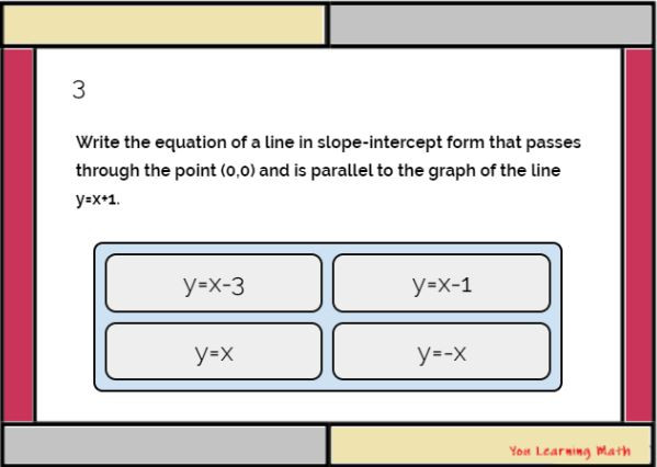 Parallel and Perpendicular Lines Slope and Intercept: DIGITAL BOOM ...