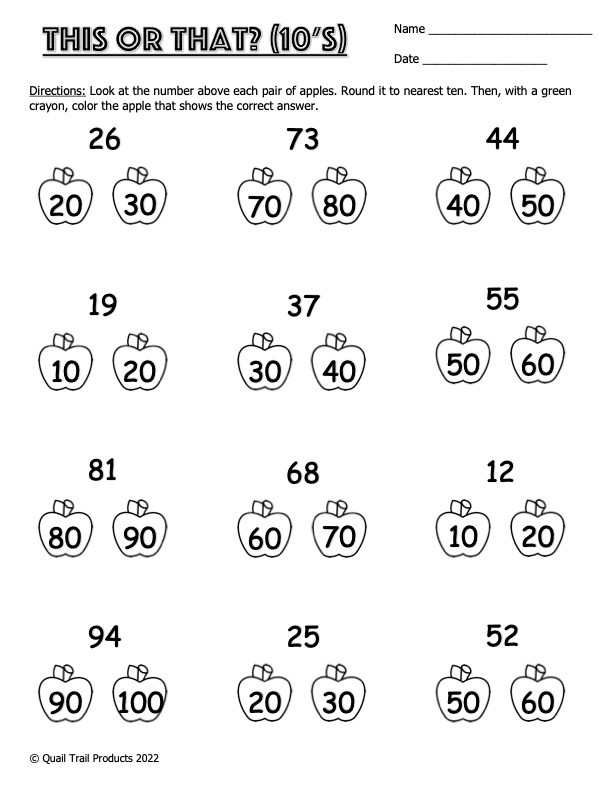 Rounding to the nearest 10 - Apple Theme