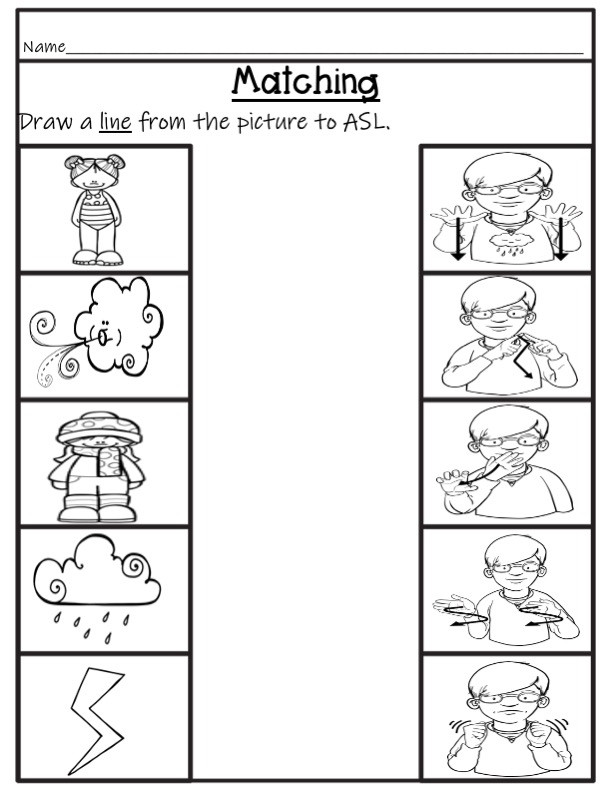 ASL Weather Theme Unit - Amped Up Learning