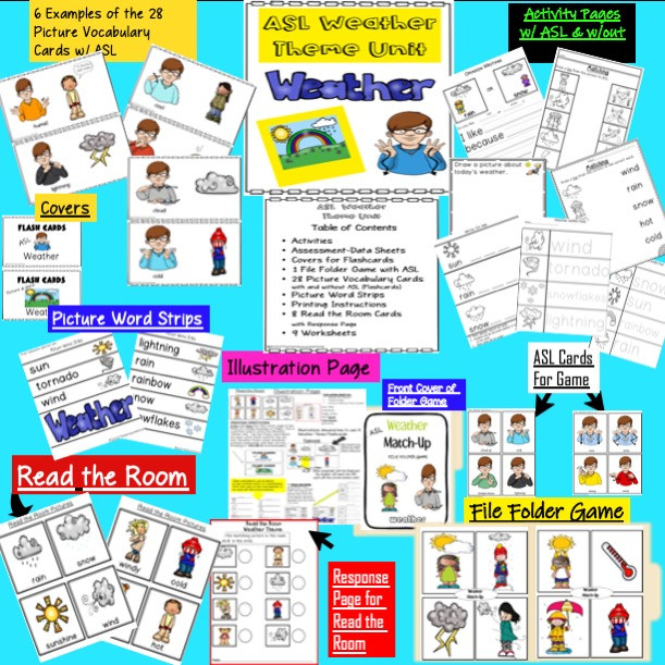 ASL Weather Theme Unit - Amped Up Learning