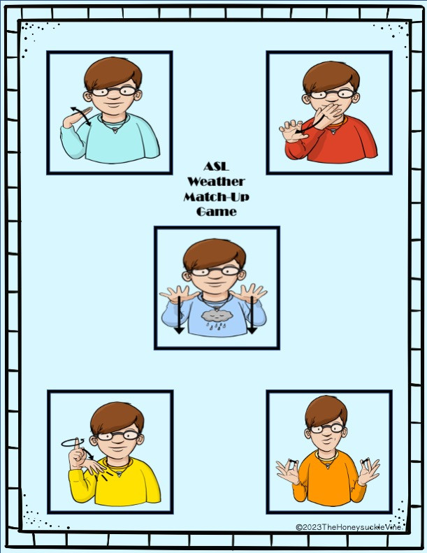 ASL Weather Adapted Book Set - Amped Up Learning