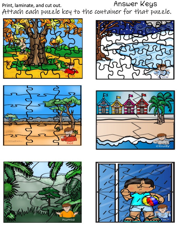 ASL Weather Puzzles - Amped Up Learning