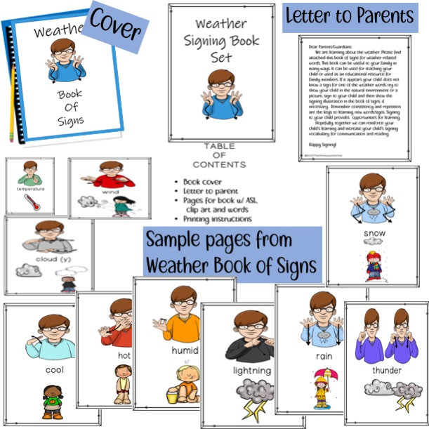 ASL Weather Signing Book Set - Amped Up Learning
