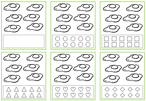 COUNTING SHAPES TRACING TASK CARDS 5 - Amped Up Learning