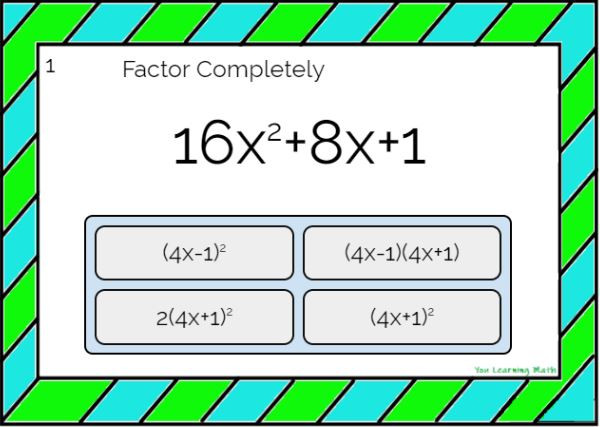 Factoring Special Cases - Digital BOOM Cards - 20 Problems - Amped Up ...