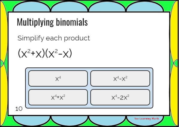 Multiplying by a Binomial: DIGITAL BOOM Cards - 20 Problems - Amped Up ...