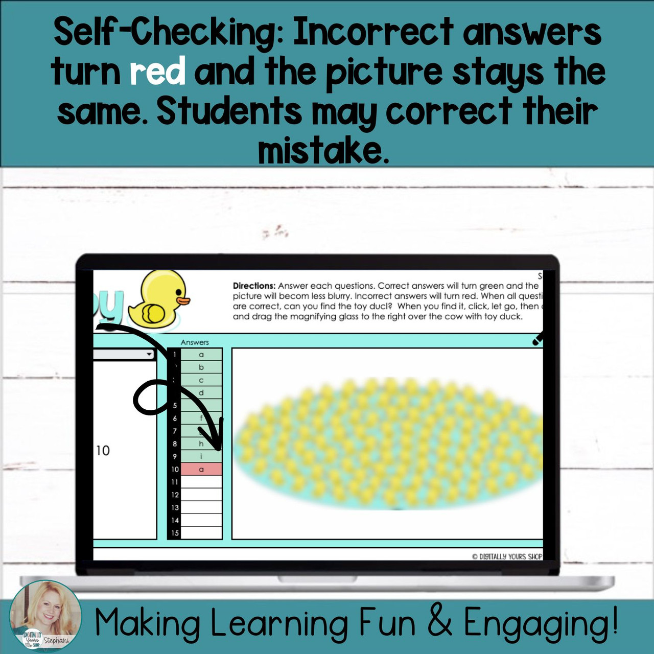 Editable Self-Checking I Spy Template Digital Resource Task Card Activity Vol. 6 - Amped Up Learning