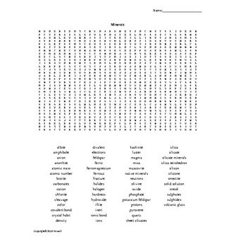 Geology Vocabulary Word Search Bundle - Amped Up Learning