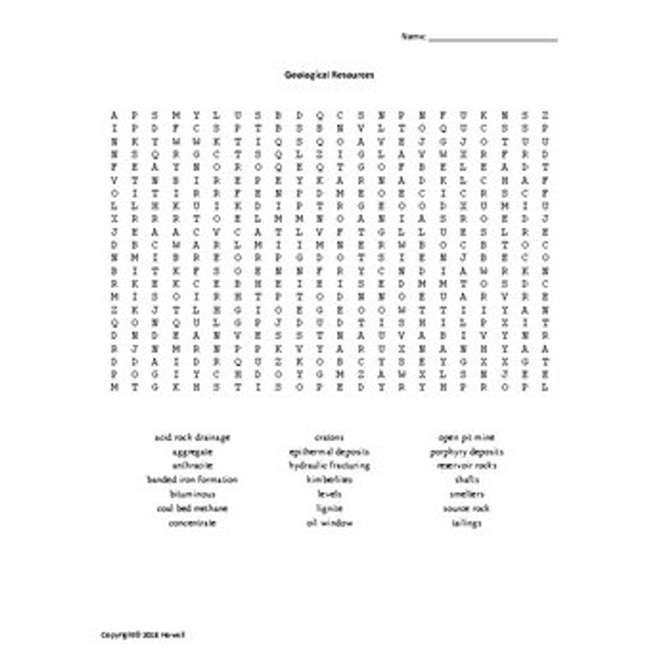 Geology Vocabulary Word Search Bundle Amped Up Learning