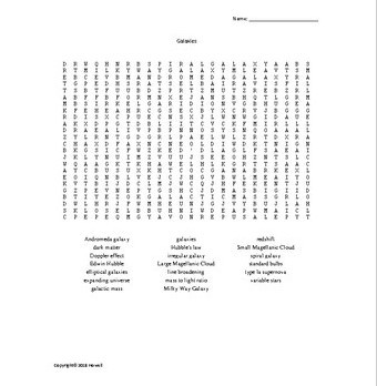 Astronomy Vocabulary Word Search Bundle - Amped Up Learning