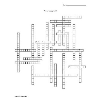 Zoology Vocabulary Crosswords Bundle - Amped Up Learning
