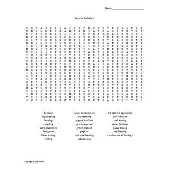 Soil Science Word Search Bundle for an Ag. II Soil Science Course ...