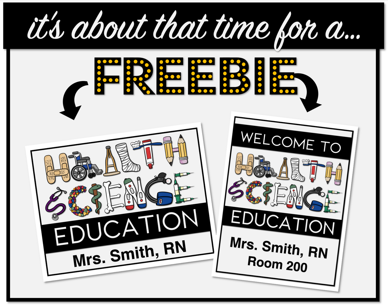 FREE Customizable Health Science DOOR SIGN! - Amped Up Learning