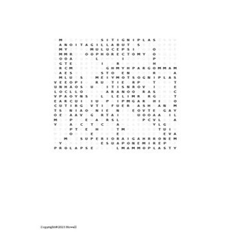 Female Reproductive System II Word Search for a Medical Terminology ...