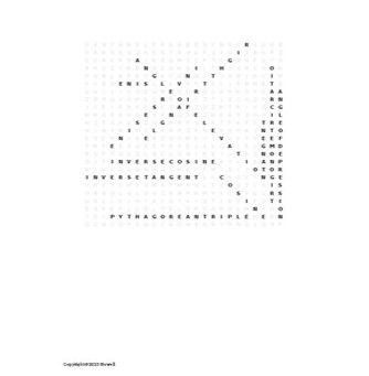 Right Triangles and Trigonometry in Geometry Vocabulary Word Search ...