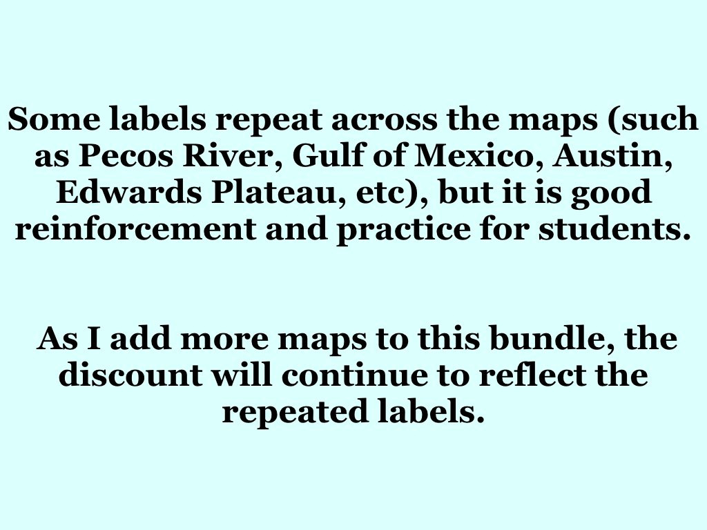 Texas History Map Bundle